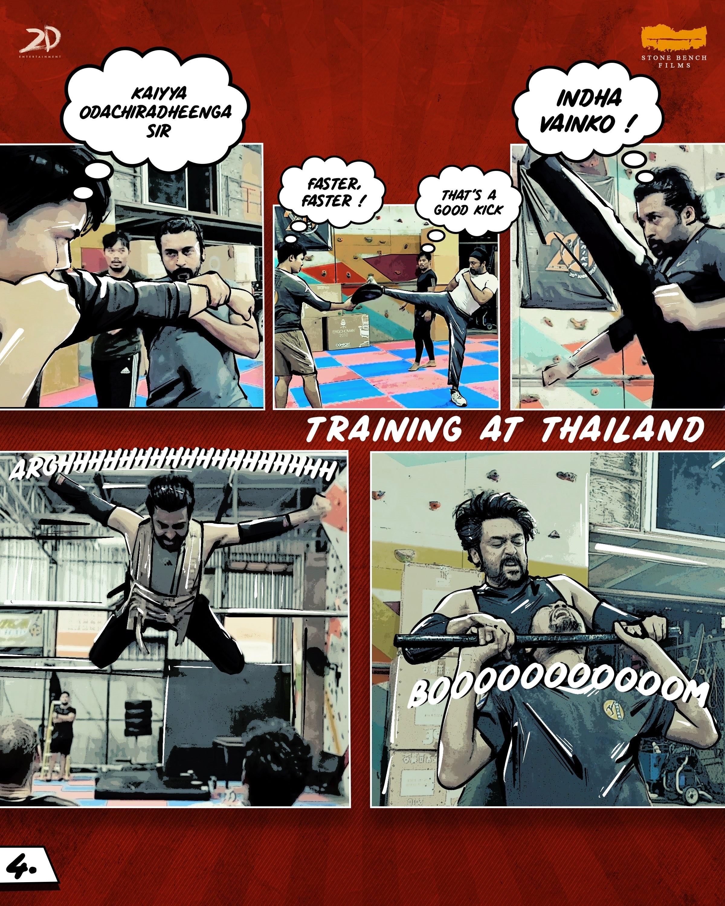 Retro BTS Comic Ep 6: Suriya's action story in Thailand with stunt master Kecha Tamil Movie ...